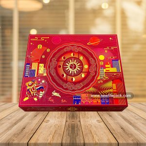 Mooncake Box | Lift Off Lid Rigid Box | Sun & Moon Wheel