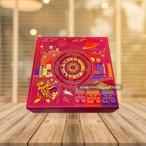 Mooncake Box | Collapsible Rigid Box | Sun & Moon Wheel